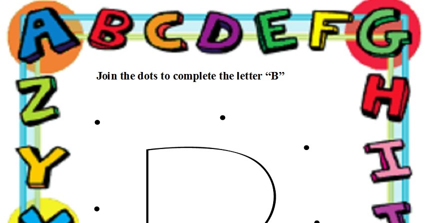 Join the dots to complete the letter “B”