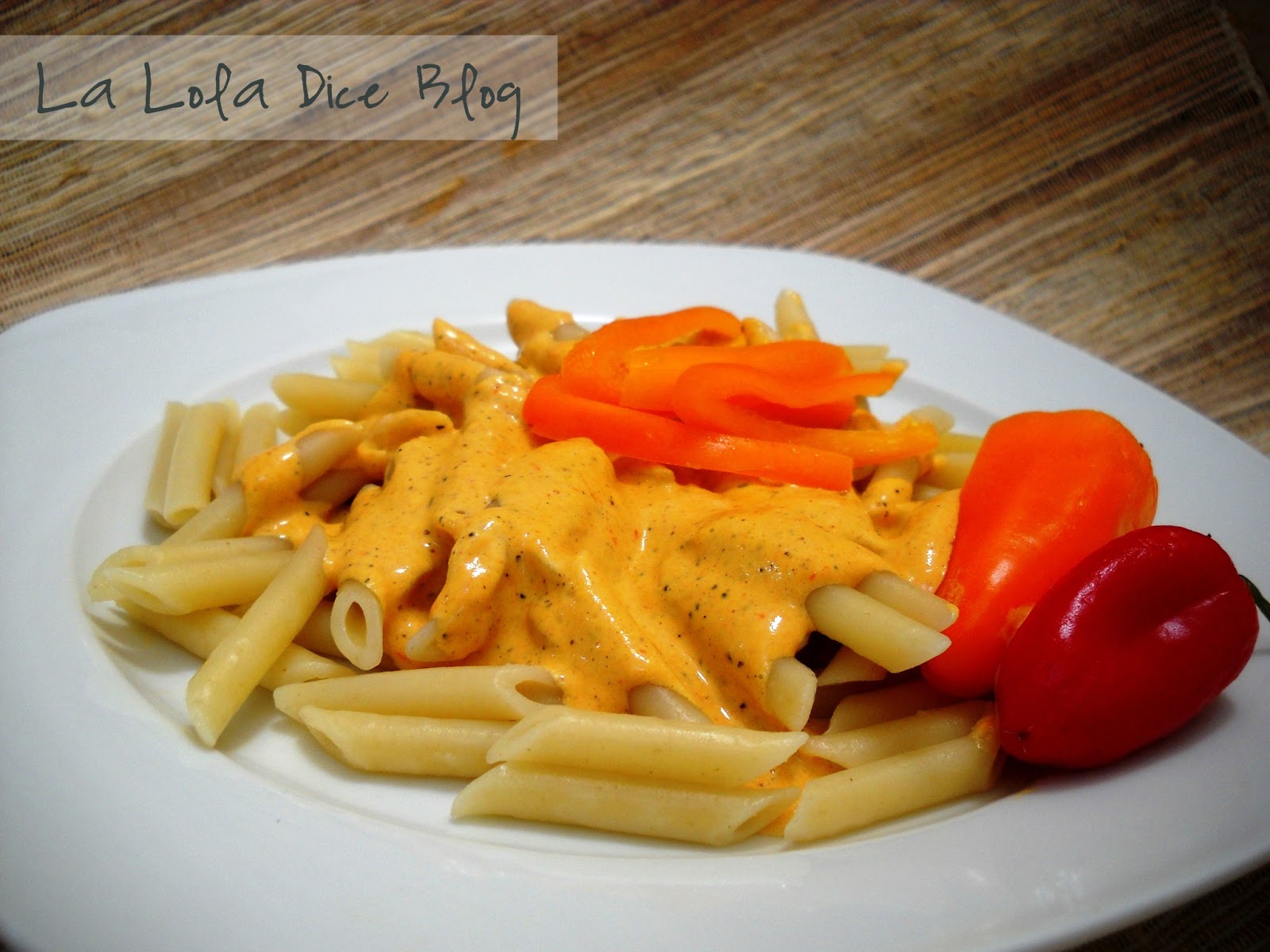 Pasta con Crema de Pimiento Morrón Rojo | La Lola Dice
