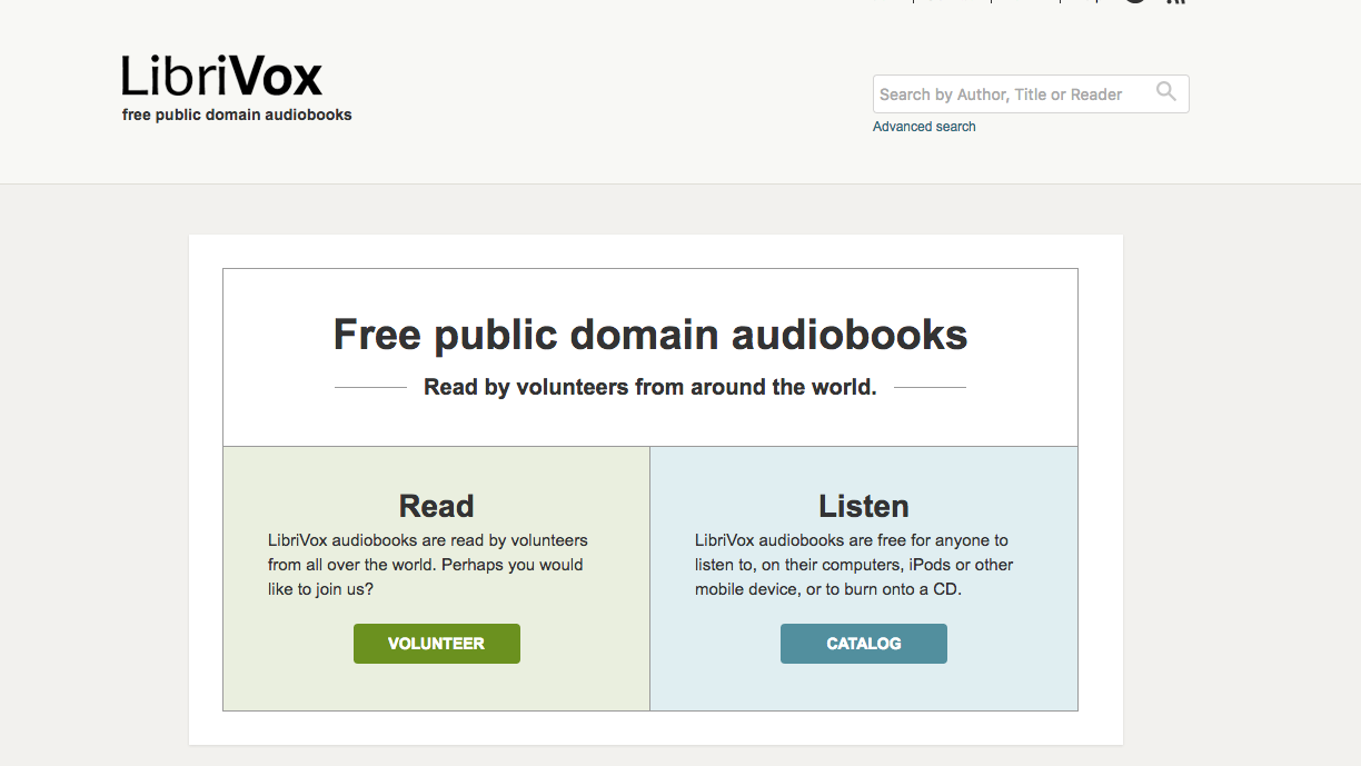 真人為你朗讀全球經典著作 LibriVox 免費有聲書下載