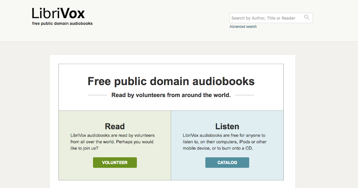 真人為你朗讀全球經典著作 LibriVox 免費有聲書下載