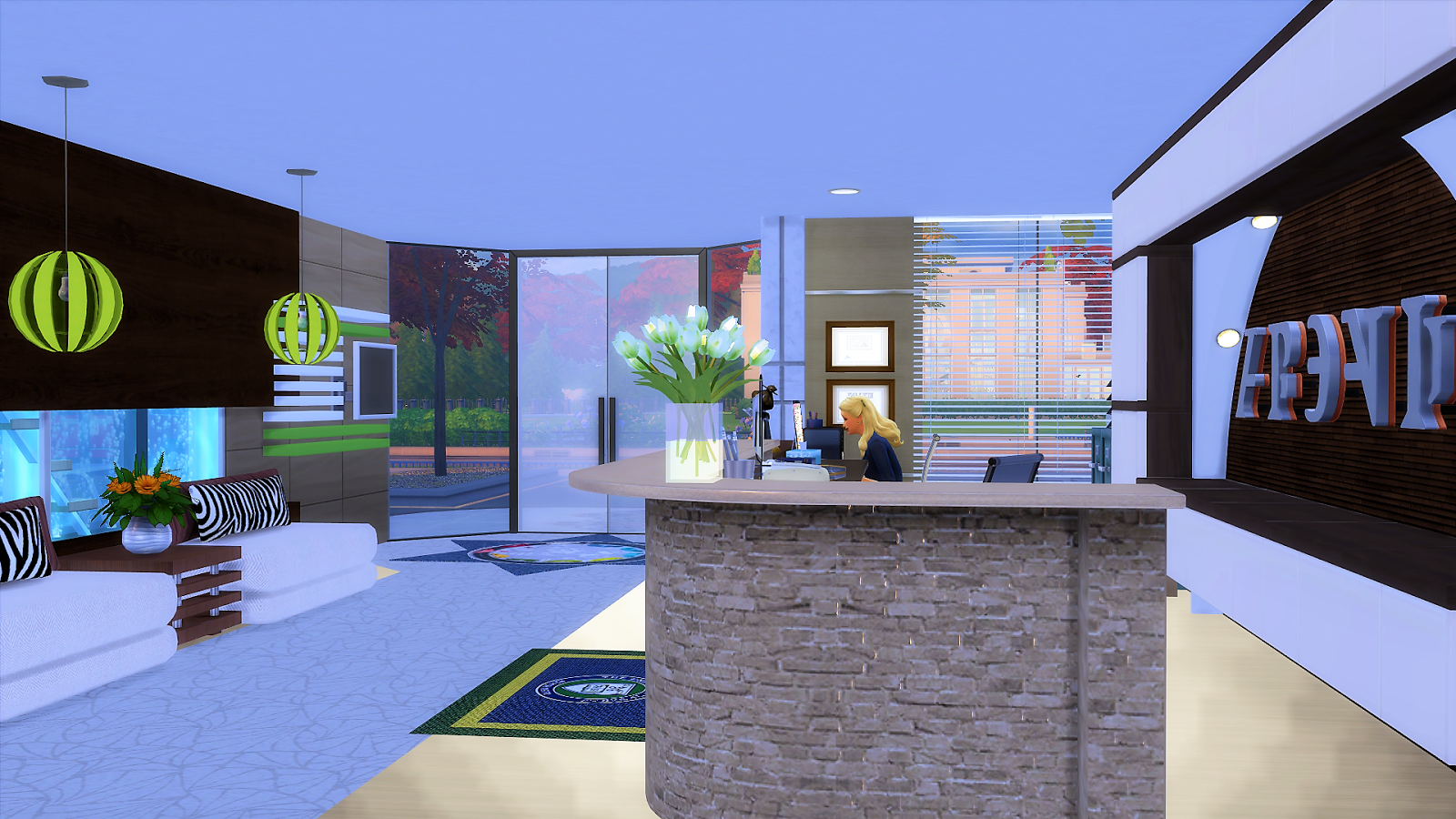 sim house design workshop: Sims 4 Rainbow High School ----- 七彩中学