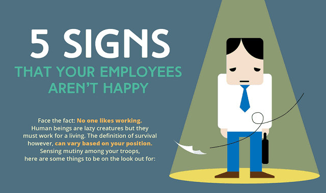 5 Signs That Your Employees Are Unhappy #infographic - Visualistan