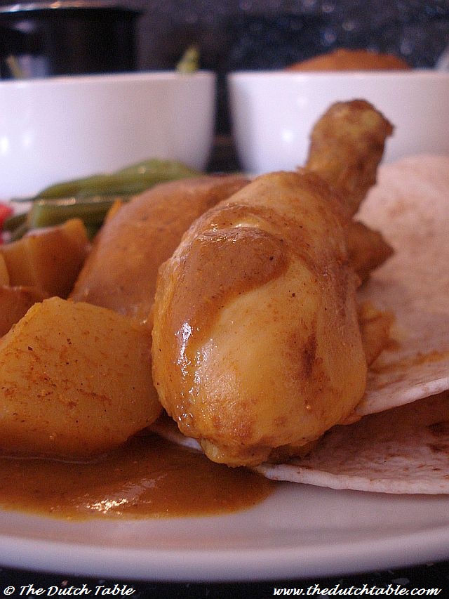 The Dutch Table: Roti (Curried chicken with beans and potatoes)