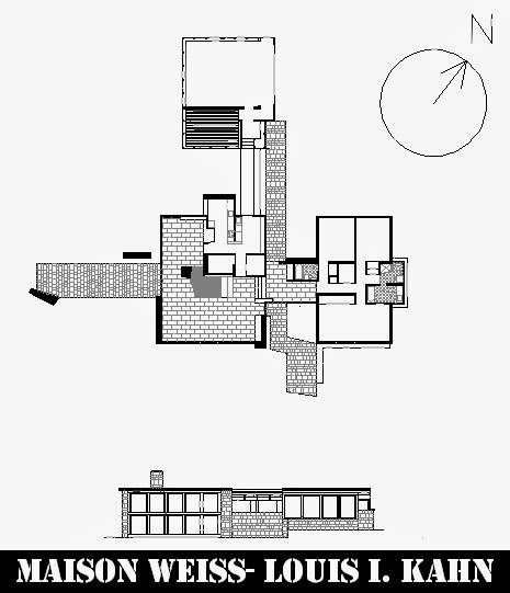 Maison Weiss de Louis I. Kahn: Fichier autocad à télécharger (DWG)