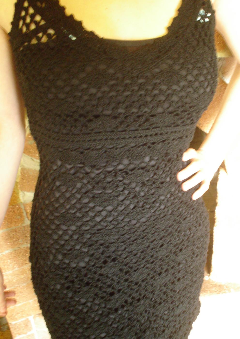 Little Black Crochet Dress - FINISHED! | Cossalina - Crochet Bikini and ...