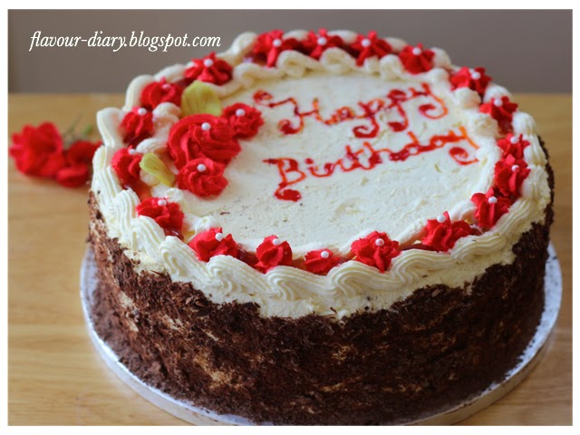 Flavour Diary: Chocolate Cake with fresh cream frosting | Butter less cake