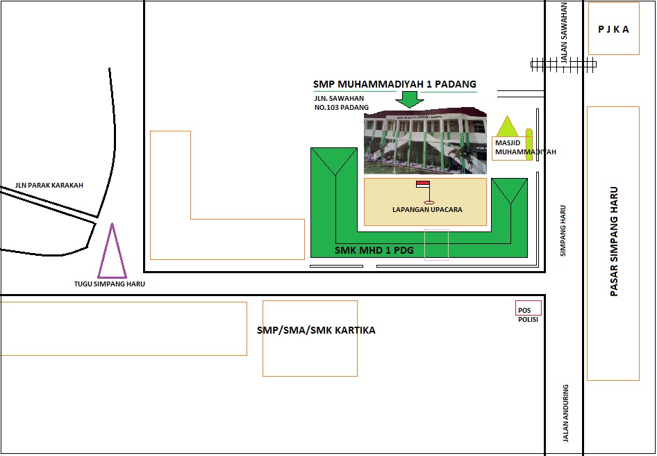 DENAH SMP MUHAMMADIYAH 1 PADANG