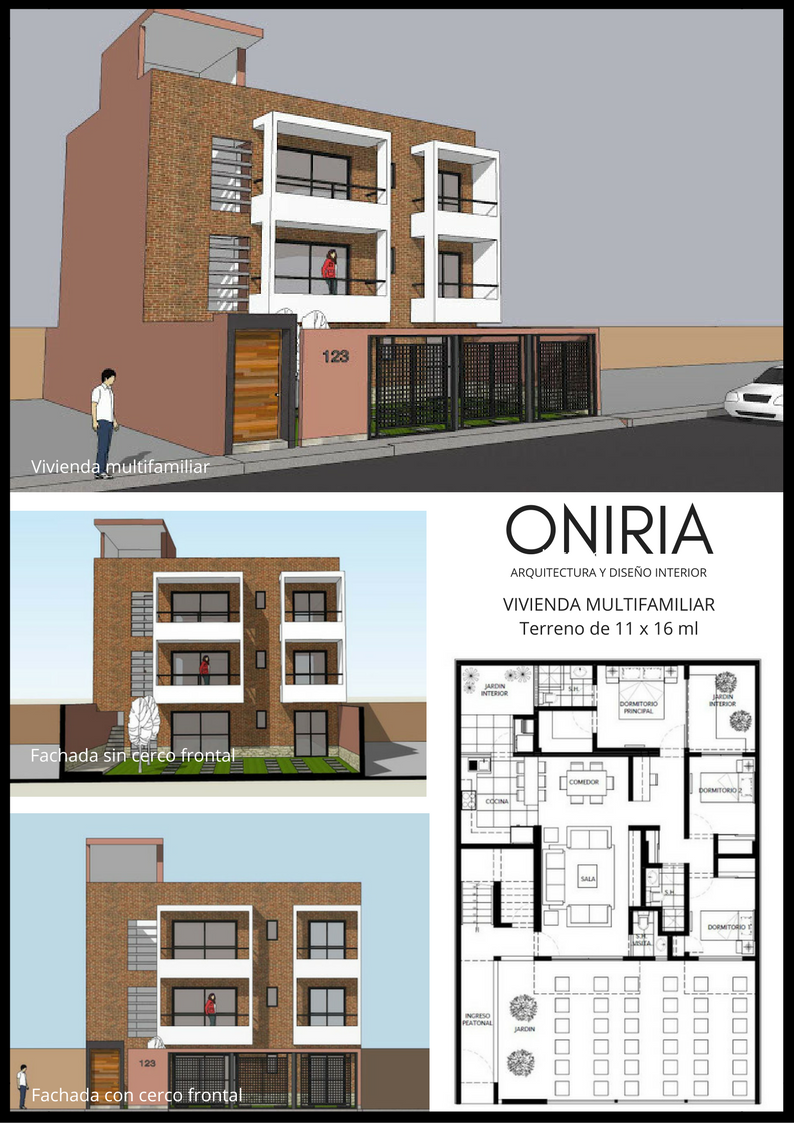 Oniria Arquitectura: Planos Gratuitos de Vivienda Multifamiliar