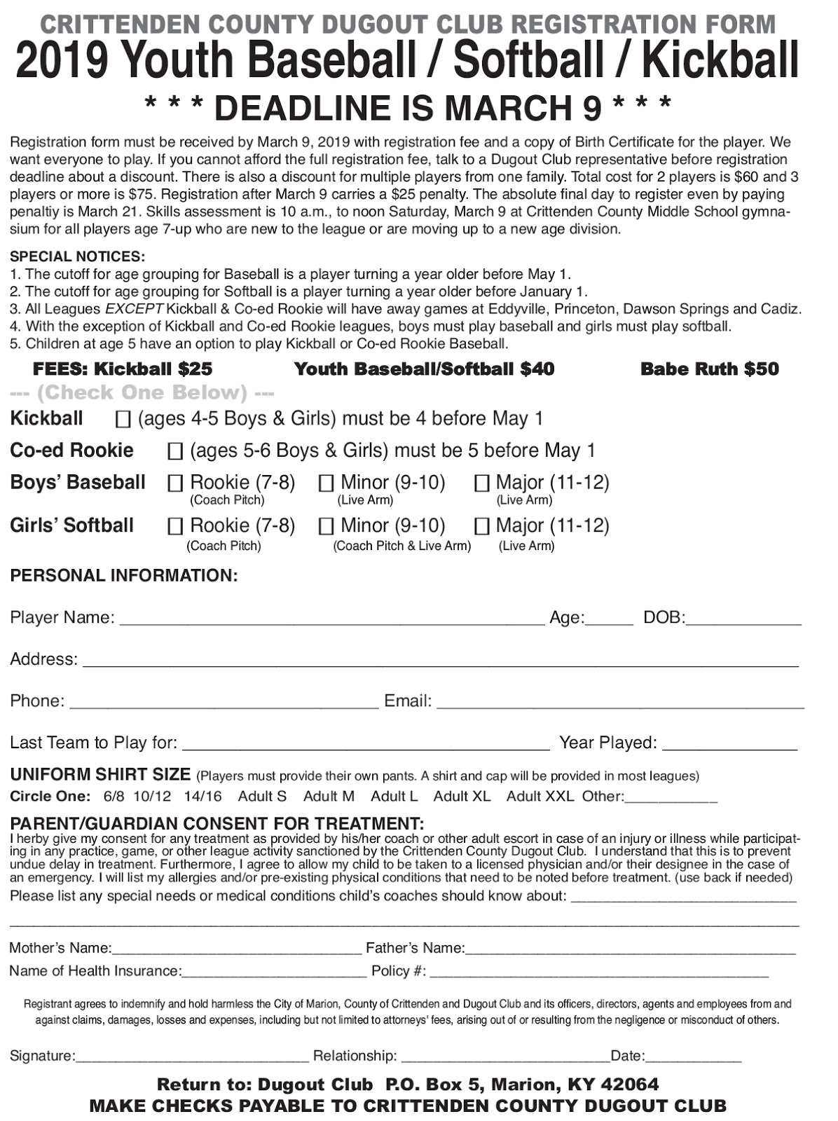 The Press Online: Youth baseball, softball kickball sign-ups