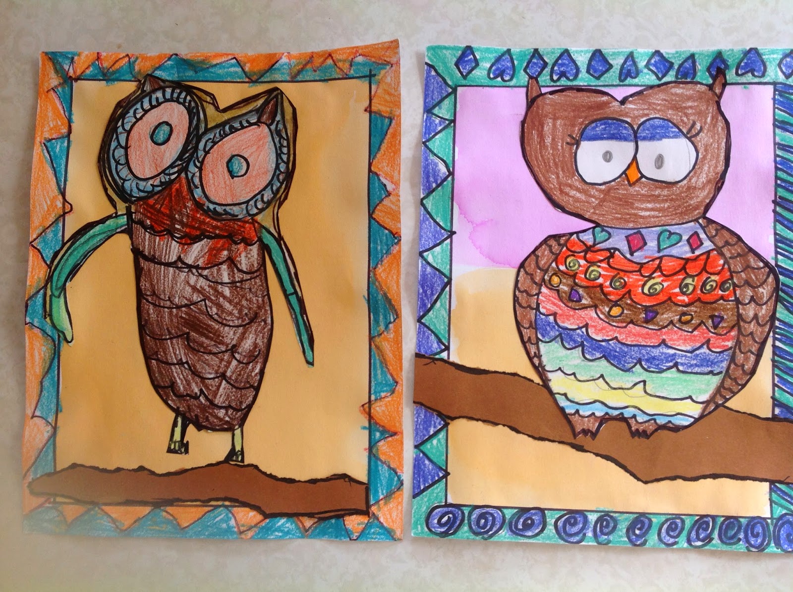 Creation Station: Patterned Owls, Second Grade