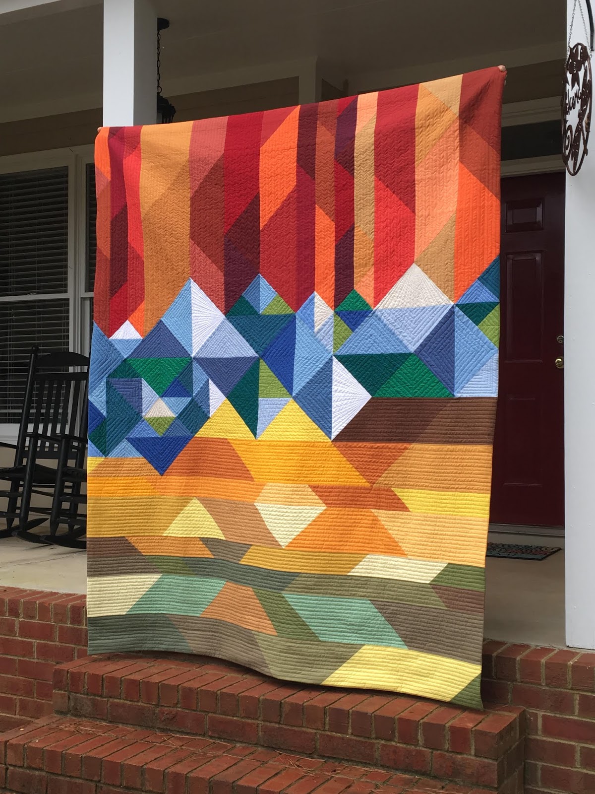 Studio Dragonfly: Modern Geometric Landscape Quilt Finish