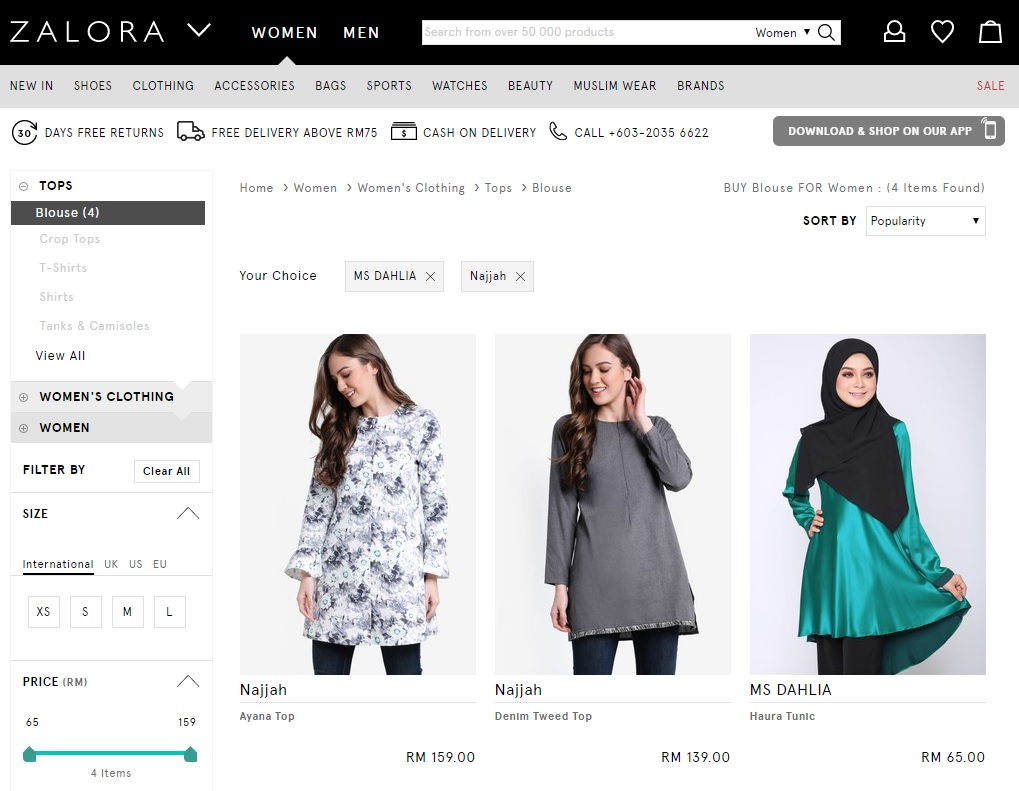 Blog Lea Azleeya: Shopping Blouse Muslimah Moden Di Zalora