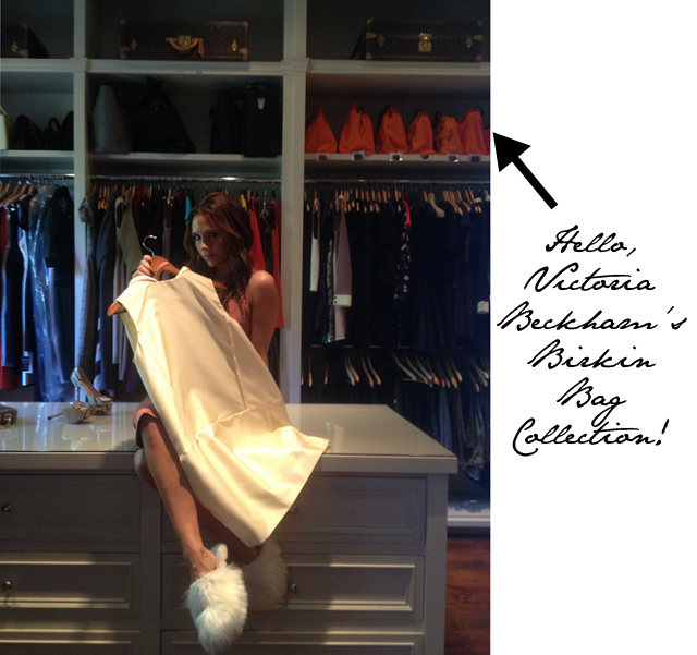 Victoria Beckham’s Closet…just look at that Birkin Bag Collection ...
