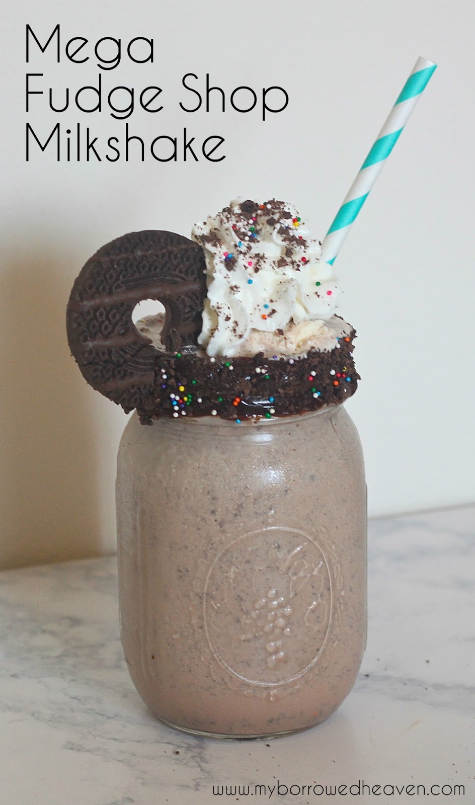 borrowed heaven: Mega Fudge Stripe Milkshake