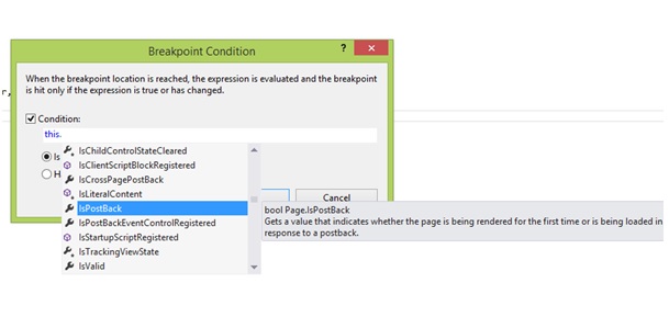 .netfreak: Conditional Breakpoints in Visual Studio