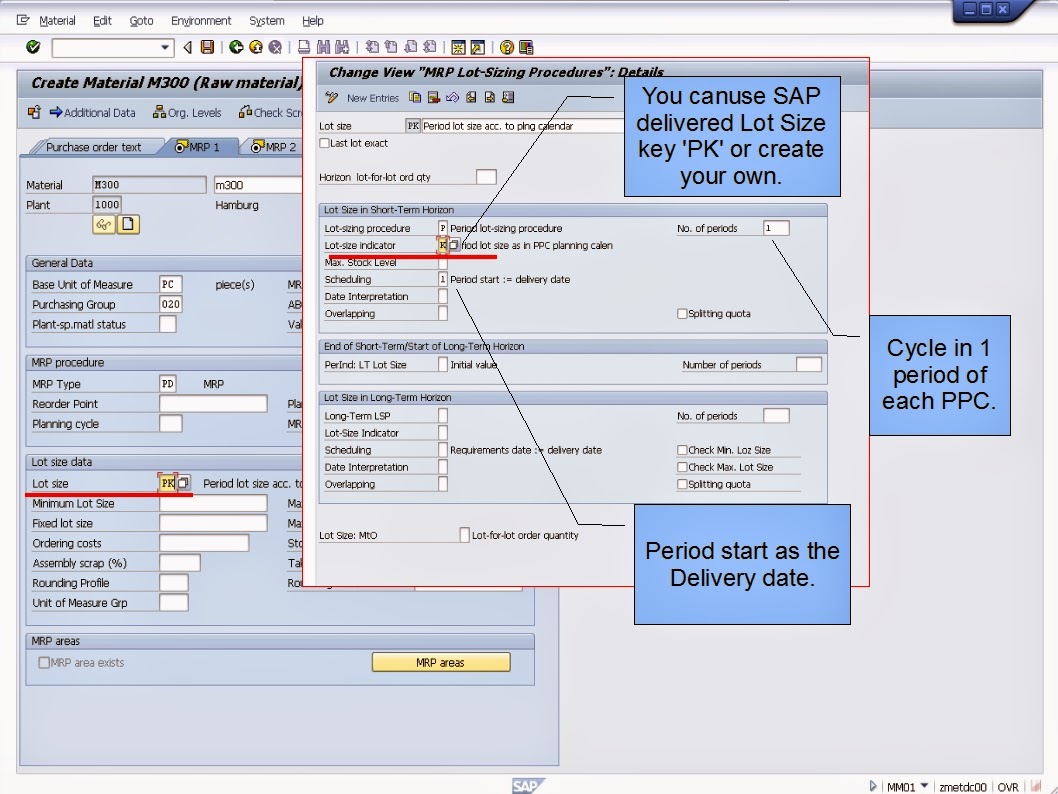 青蛙SAP分享 Froggy's SAP sharing: MRP PPC Planning Calendar as Lot Sizing