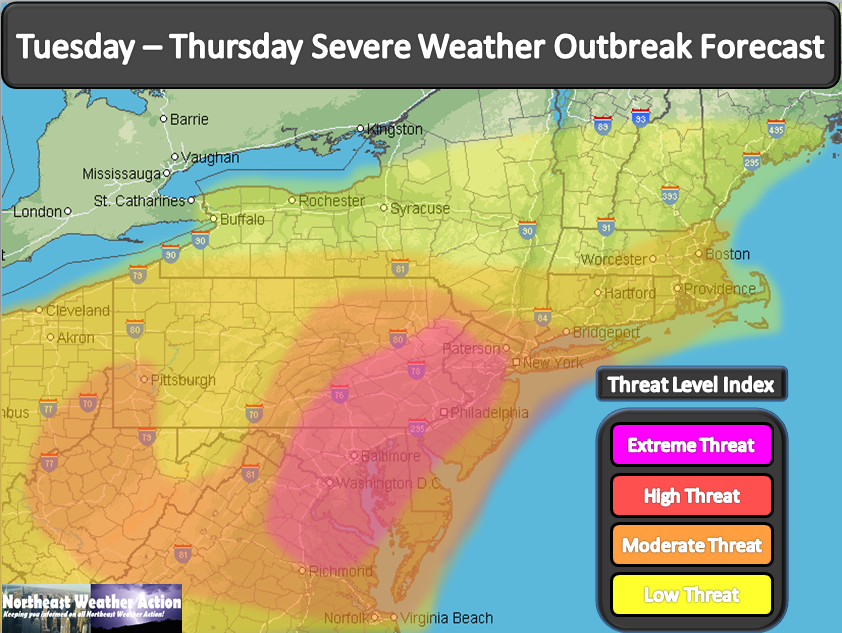 Northeast Weather Action: Severe Storms On The Way For Next Tuesday ...