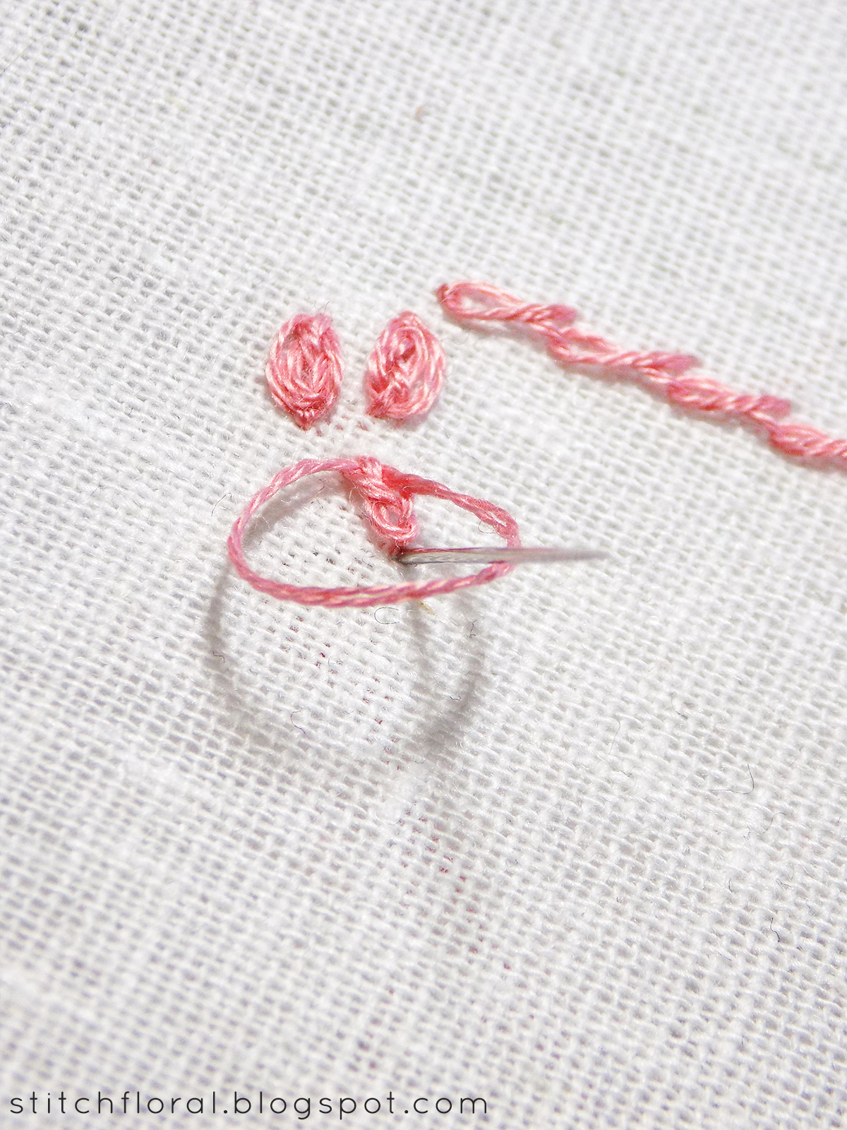 Twisted chain stitch, Rosette chain stitch and Oyster stitch - learn 3 ...