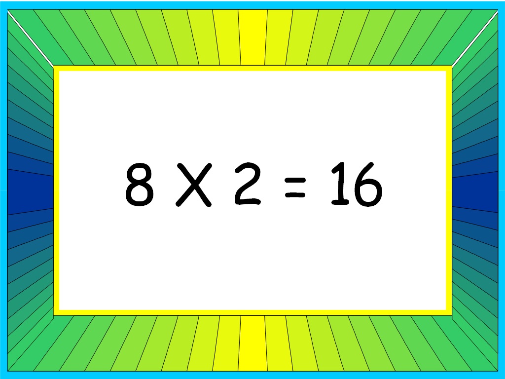 Student Survive 2 Thrive: Math Flash Cards: Multiply by 2 (2 is the 2nd ...