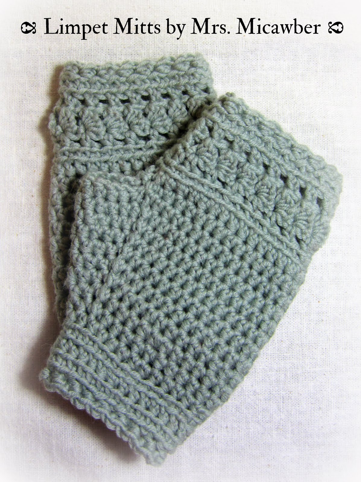 Mr. Micawber's Recipe for Happiness: Limpet Mitts Free Pattern and CAL ...