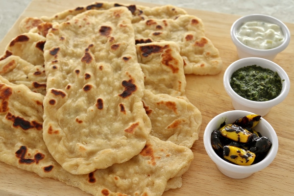 Mission: Food: Homemade Naan & Sanaa Dipping Sauces