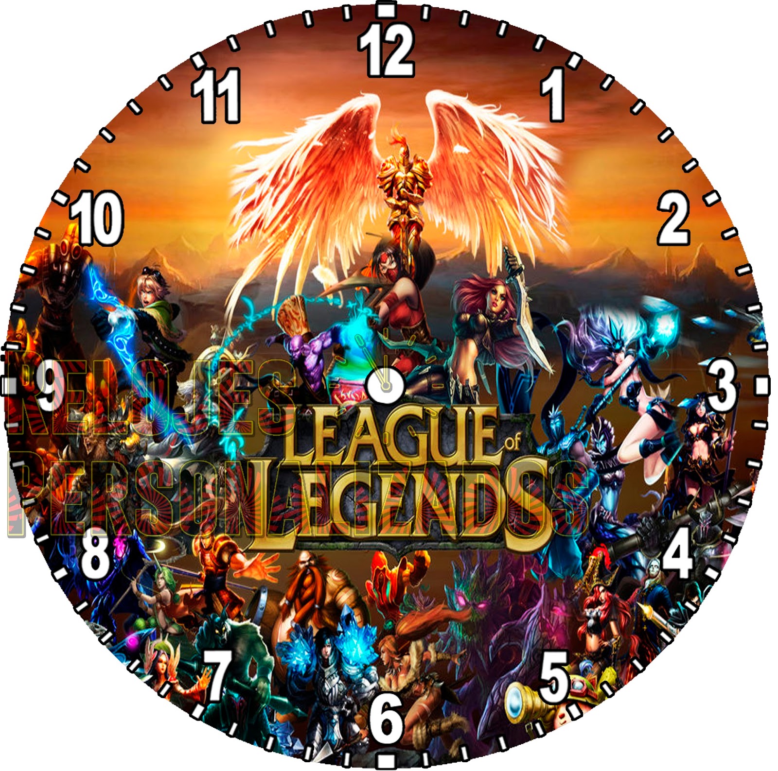 Relojes Murales Personalizados: Diseños e League of Legends