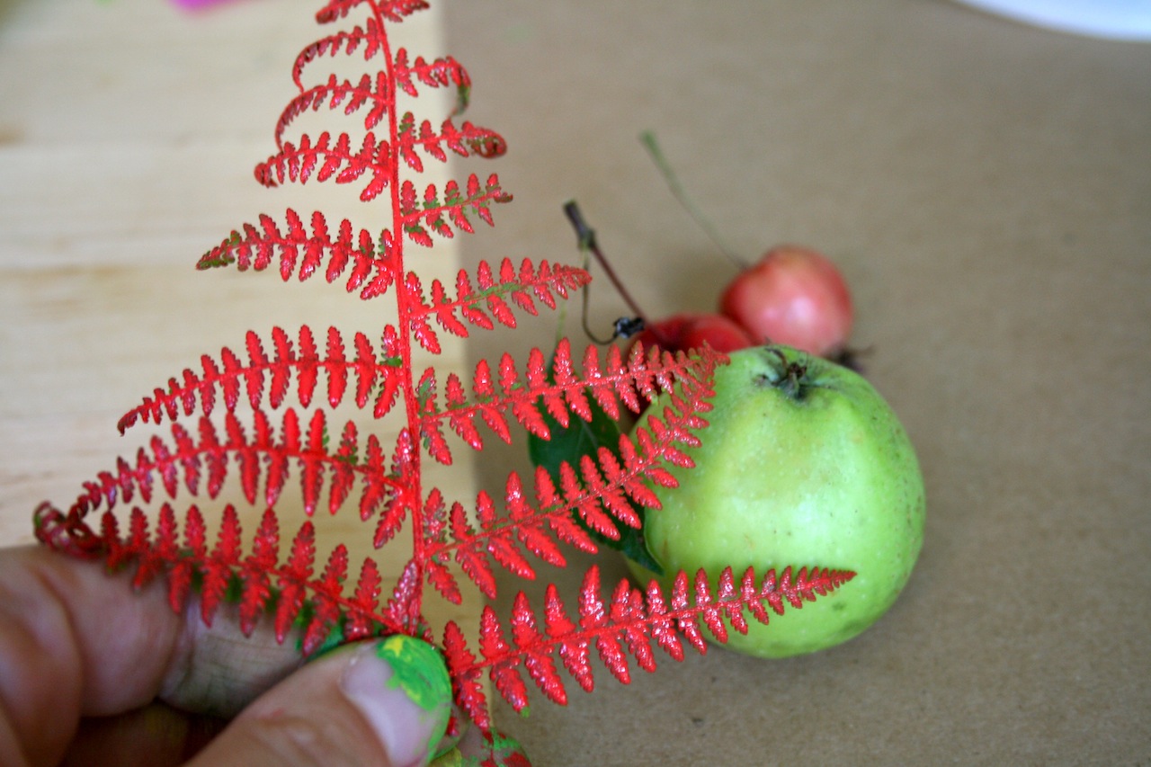 red bird crafts: Nature Printing :: fern
