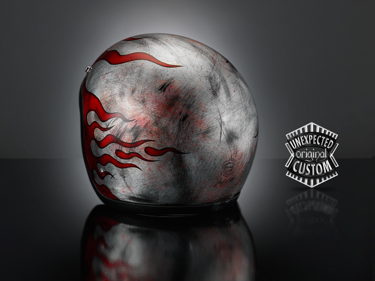 Unexpected Custom: Custom helmet "RUSTED FLAMES N°1"