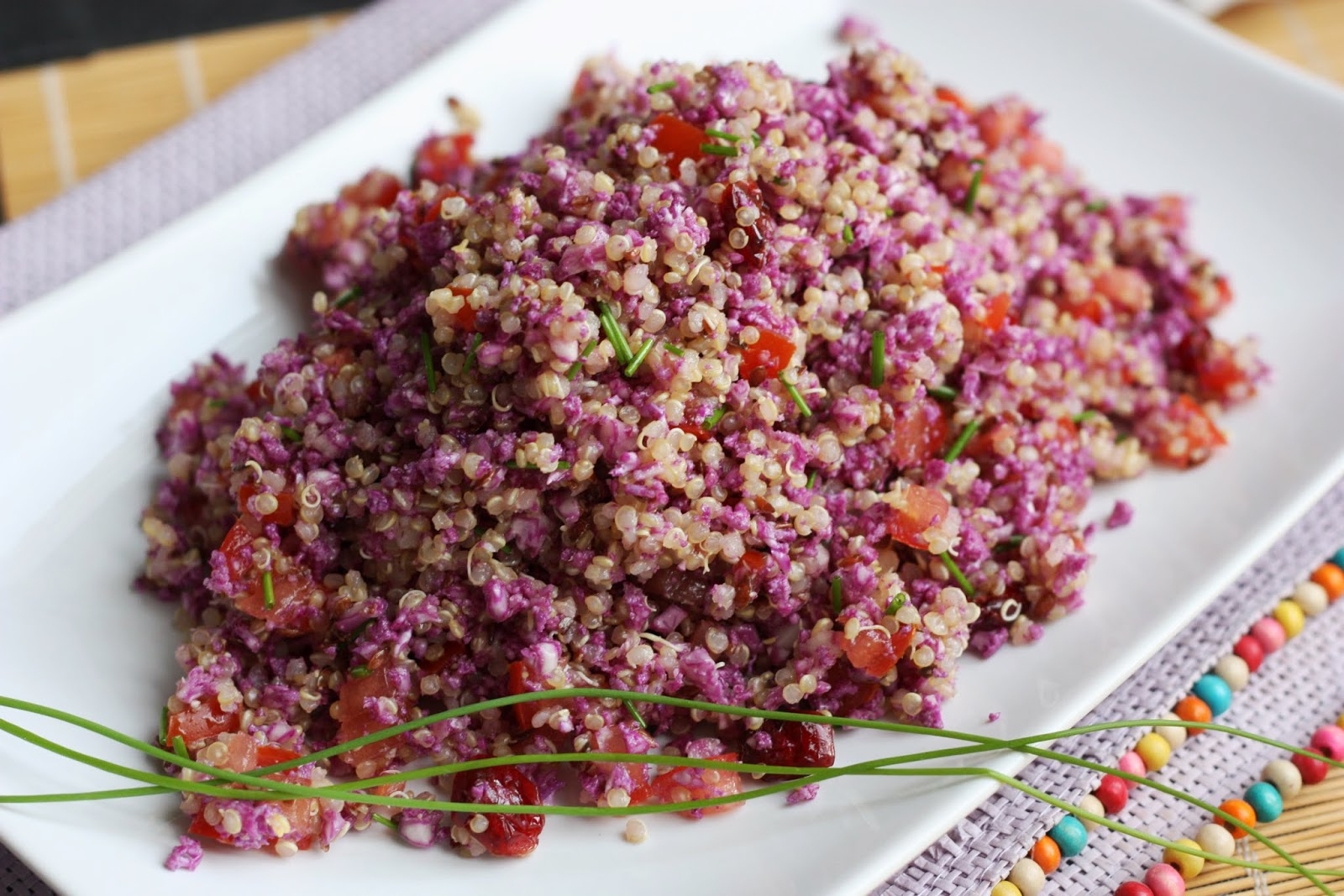 Les petits plats de Rose: Taboulé de chou-fleur violet à la violette
