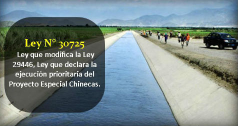 Ley N° 30725.- Ley que modifica la Ley 29446, Ley que declara la ...
