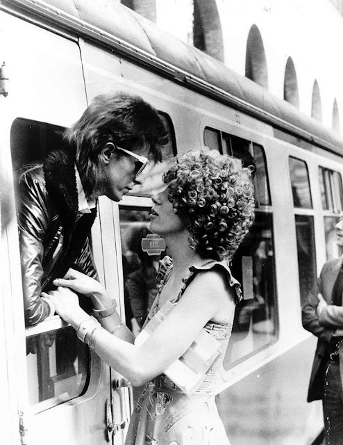 David Bowie With His Wife Angie Bowie at Victoria Station Before He ...
