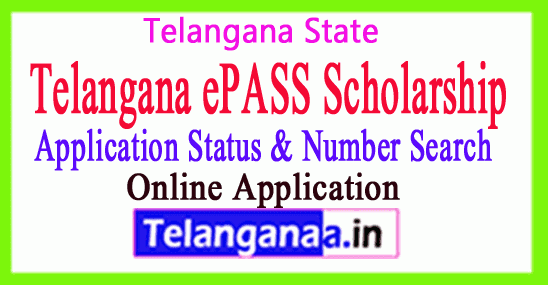Telangana Epass Scholarship Application Status Number Search