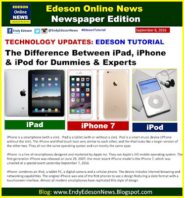 Edeson Online News: TECHNOLOGY NEWS: The Difference Between iPad ...