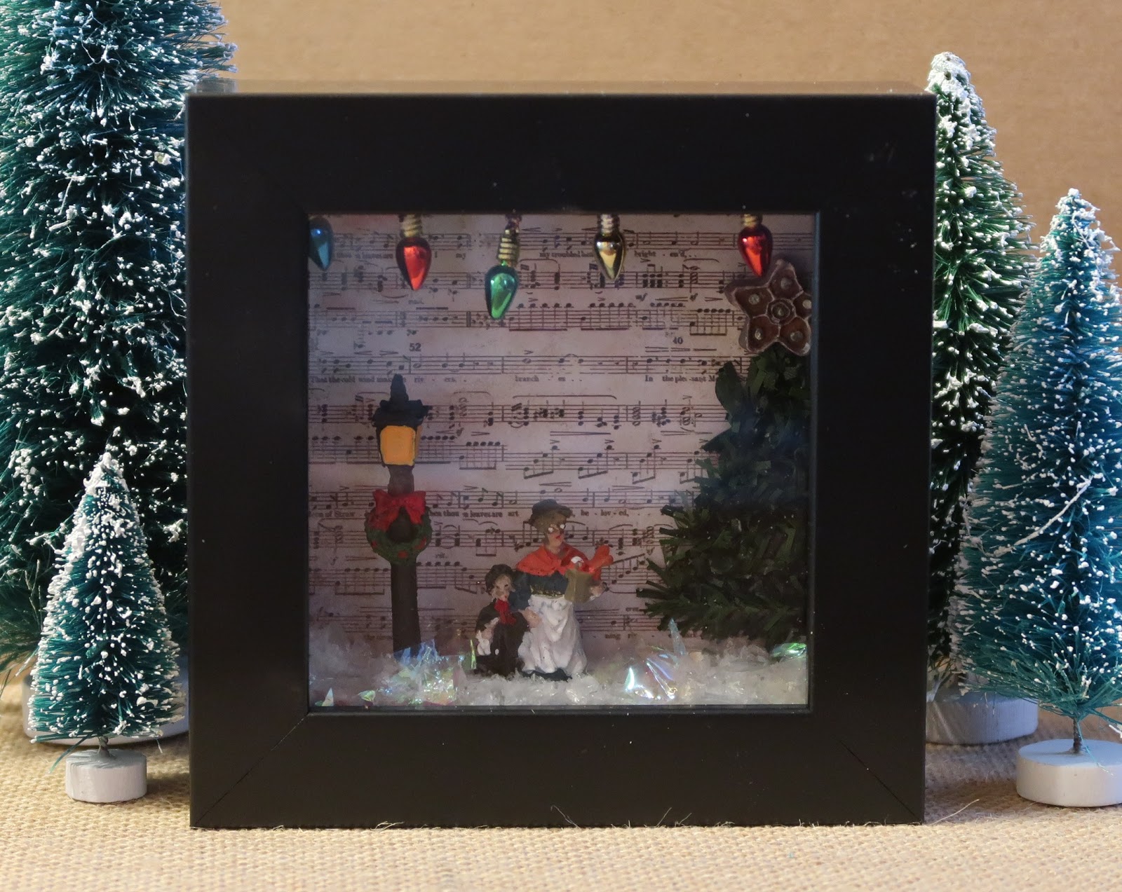 Ink Stains: Christmas Shadow Box #1