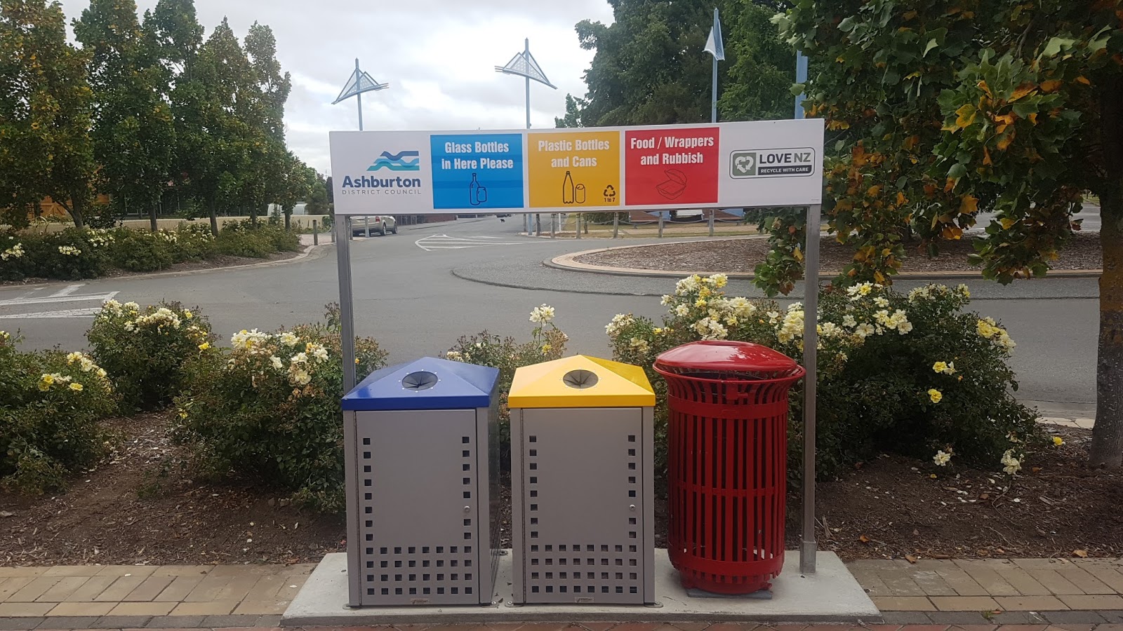 The world through a trash receptacle: NZ bins