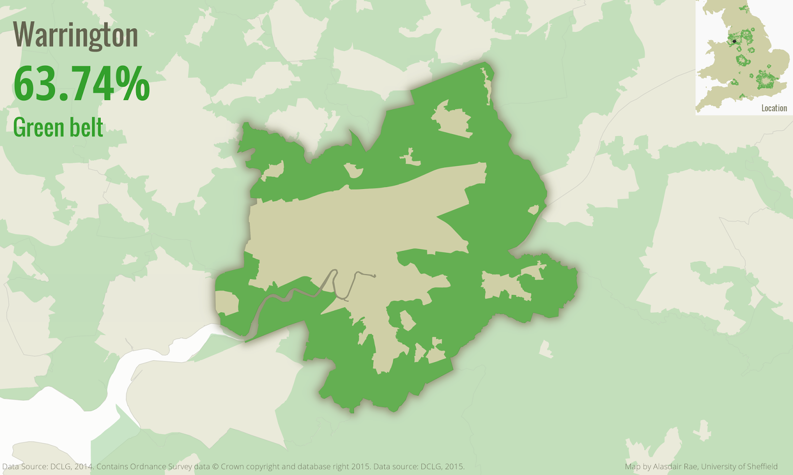 under the raedar: Creating an English green belt atlas