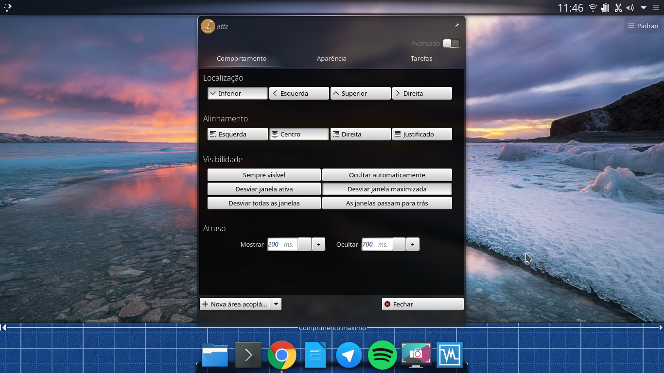 Latte dock no KDE do Debian Buster, Ubuntu Disco e posteriores