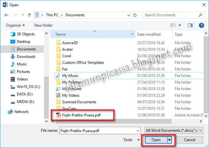 Cara Merubah File PDF ke Word dengan Word Sendiri Tanpa Bantuan ...