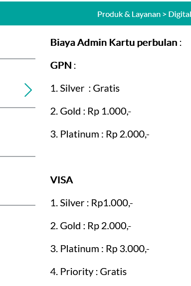 Biaya Admin Kartu ATM BSI Setiap Bulan Silver, Gold, Platinum Dan Gpn ...