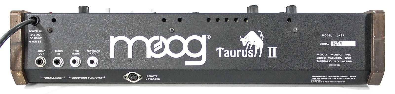 MATRIXSYNTH: Moog Taurus 2 Autographed by Bob Moog SN 1699