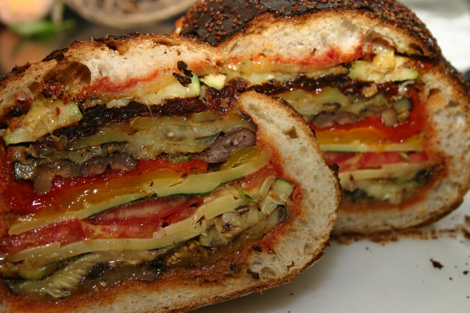 Thyme Out: Stuffed Maltese Bread with Grilled Vegetables and Cheese