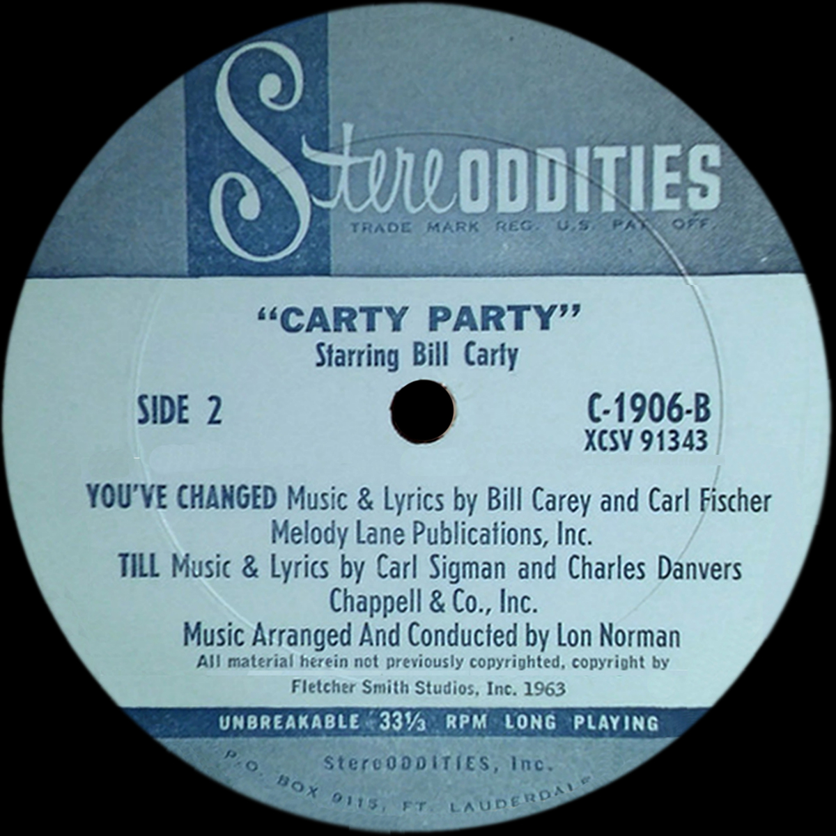 Vintage Stand-up Comedy: Bill Carty - Carty Party 1962