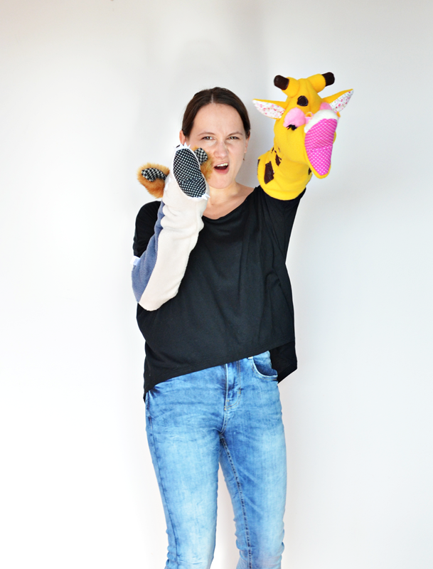 Żyrafa i Szakal - pacynki/ Giraffe and Jackal - puppets