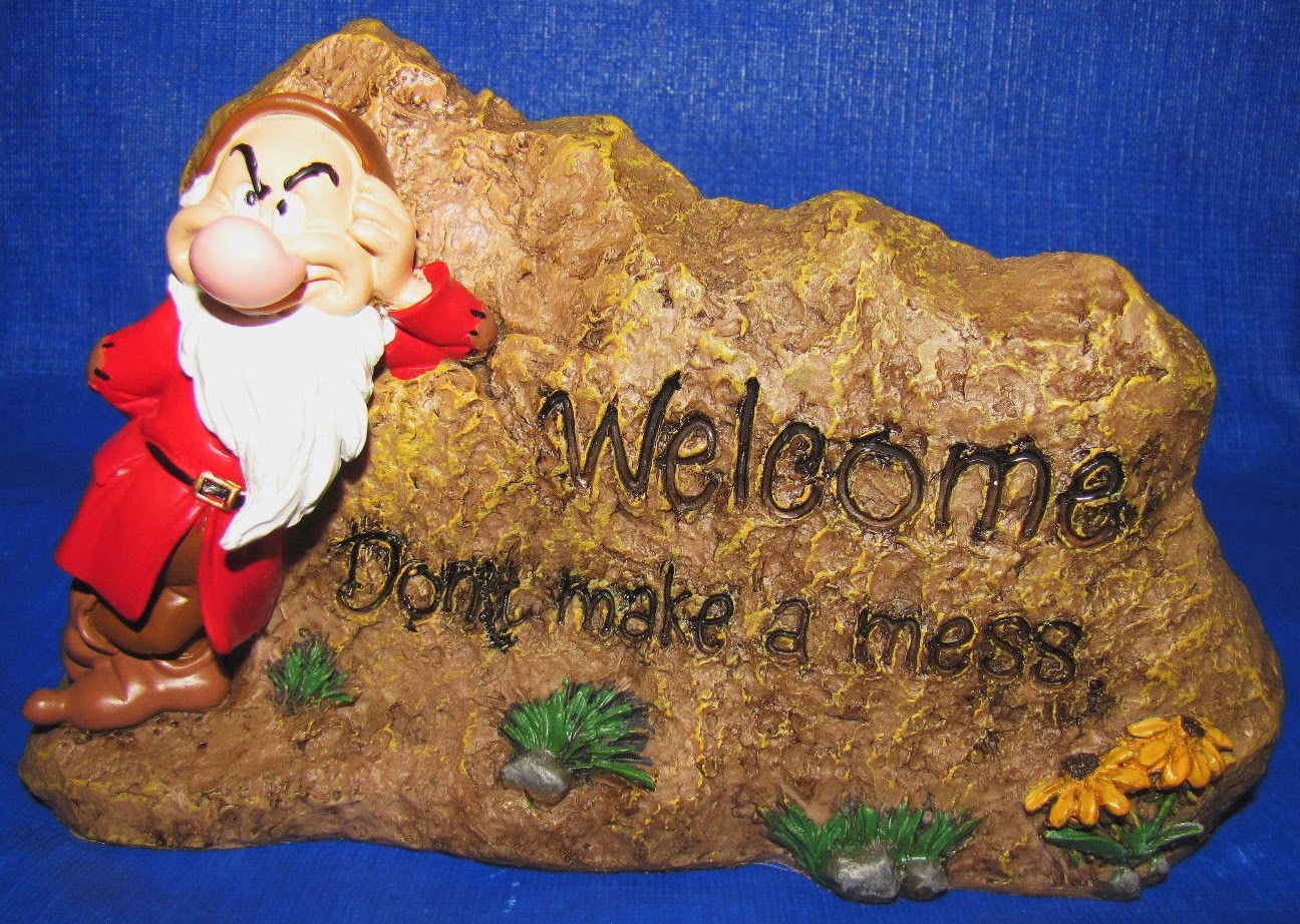 Filmic Light - Snow White Archive: Resin Welcome Rocks & Garden Statue