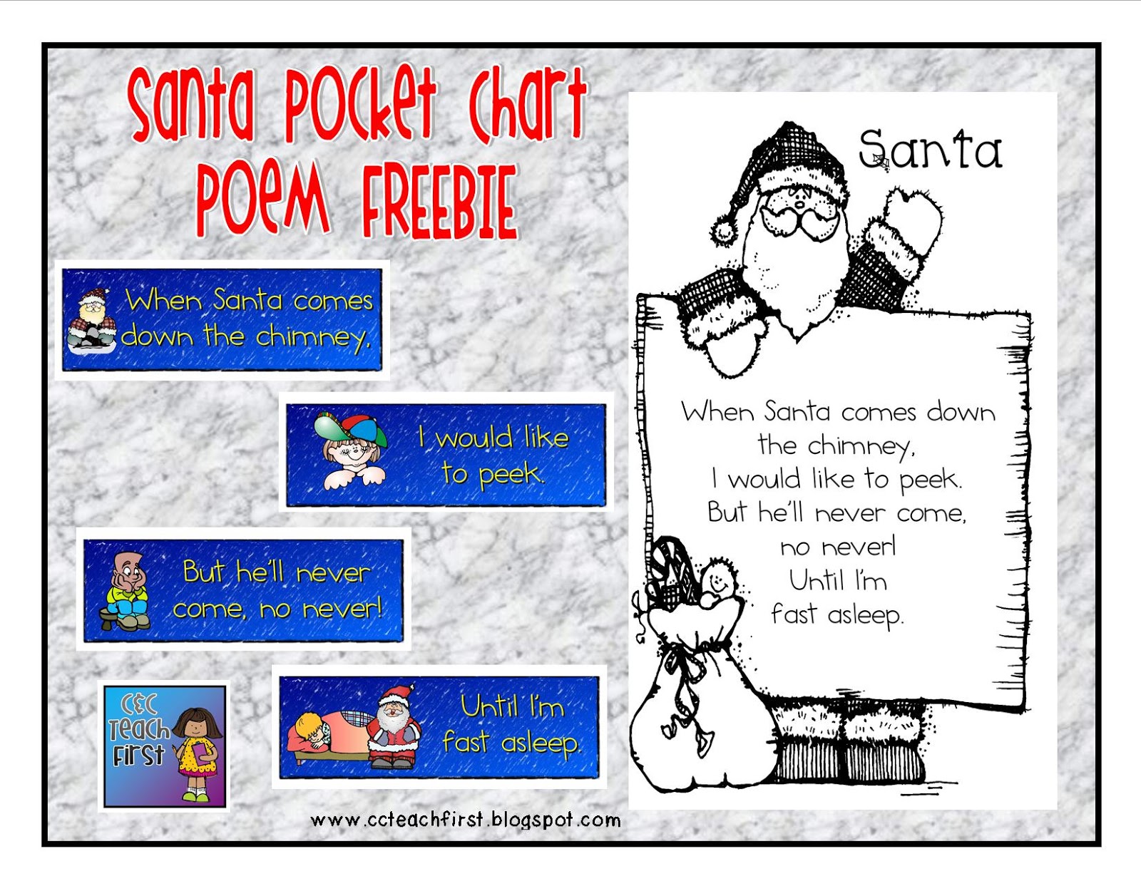 Clip Art by Carrie Teaching First: Santa Skip Counting and Santa Poem ...