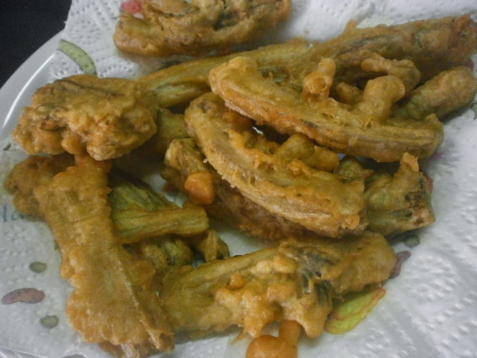 Delicious fried cardoons, aka "cardi in pastella" - thesiciliancuisineblog