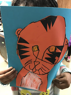 Elements of the Art Room: Kindergarten Tiger Collage