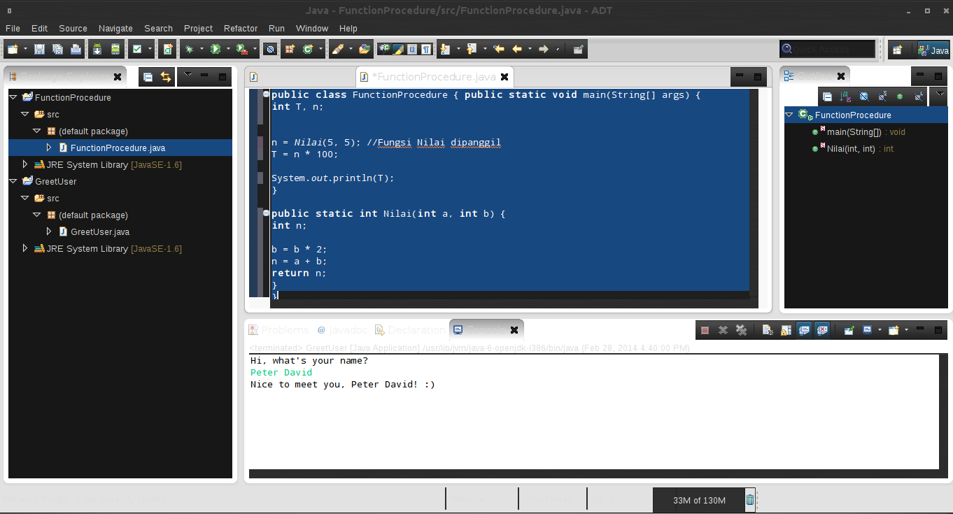 Java Education Network Indonesia: Fungsi dan Prosedur Pada Pemrograman Java