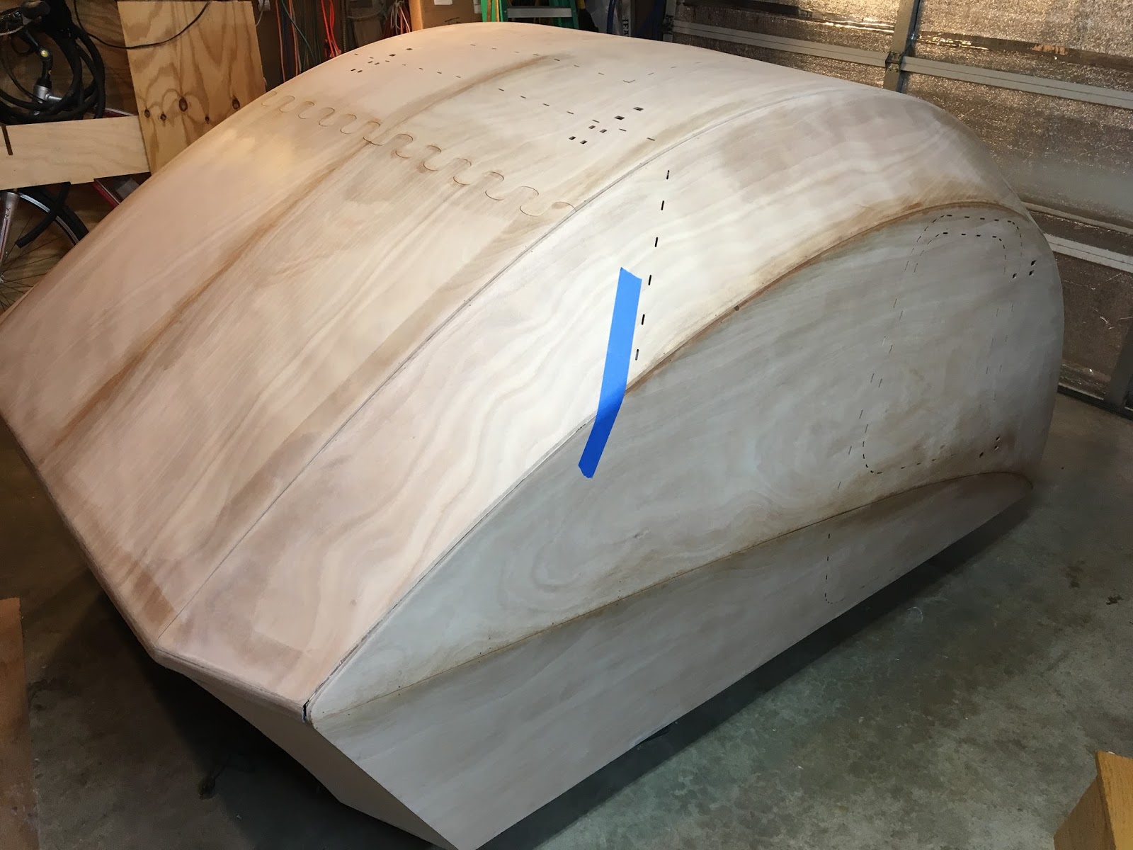 Building the CLC Teardrop Camper: Preparing Shell for Fiberglass