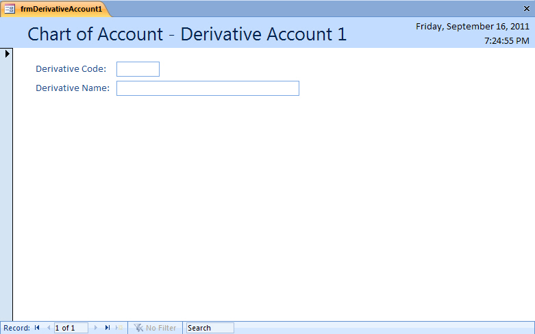 Simple Access Visual Basic Application: Create a Form Using Blank Form